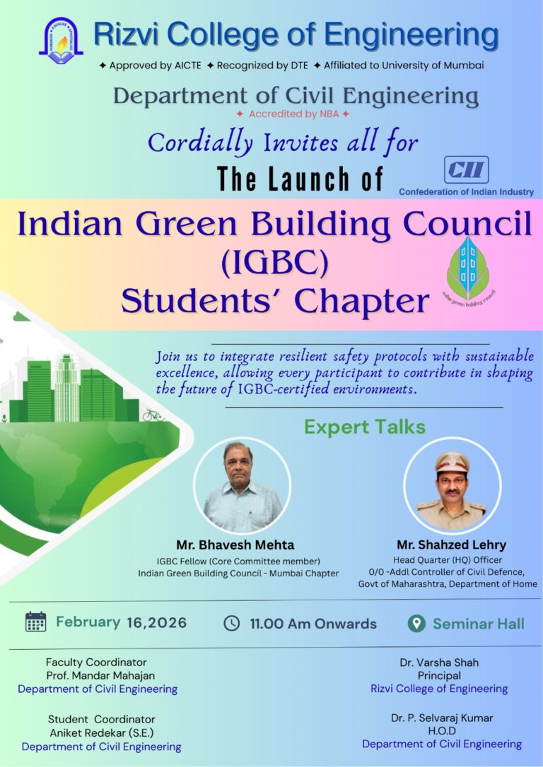 RCOE Civil Department : Invites all for The Launch of Indian Green ...